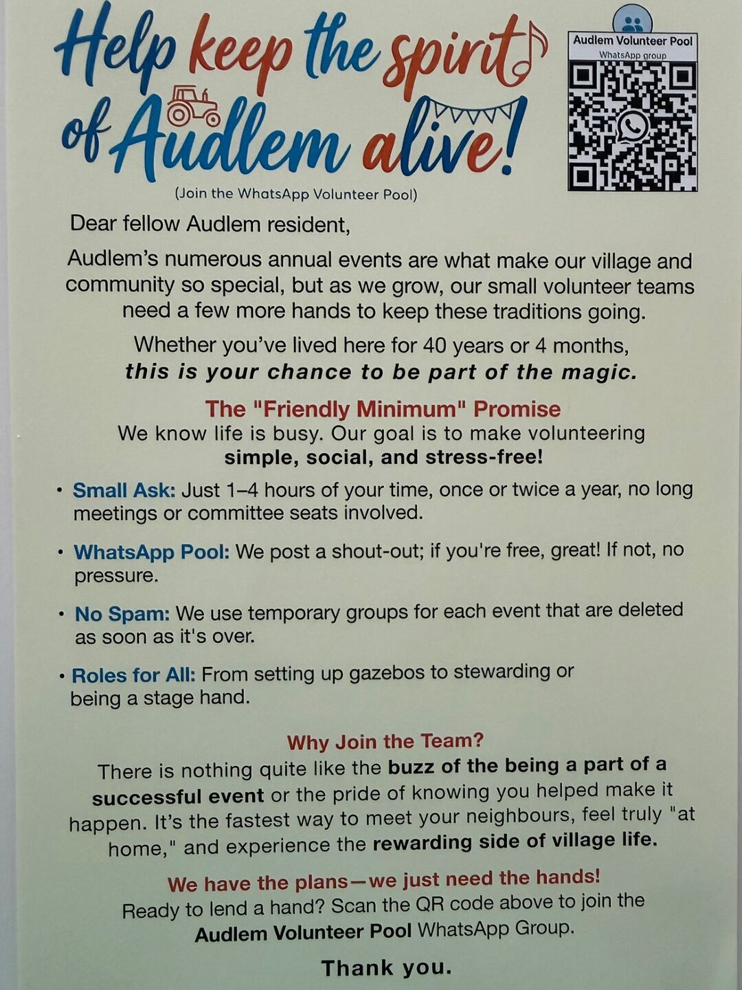 AudlemOnline | Volunteer WhatsApp