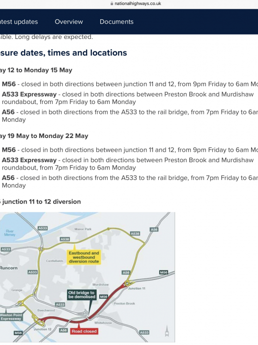 Tattenhall Online - - M56 Full Closure Again