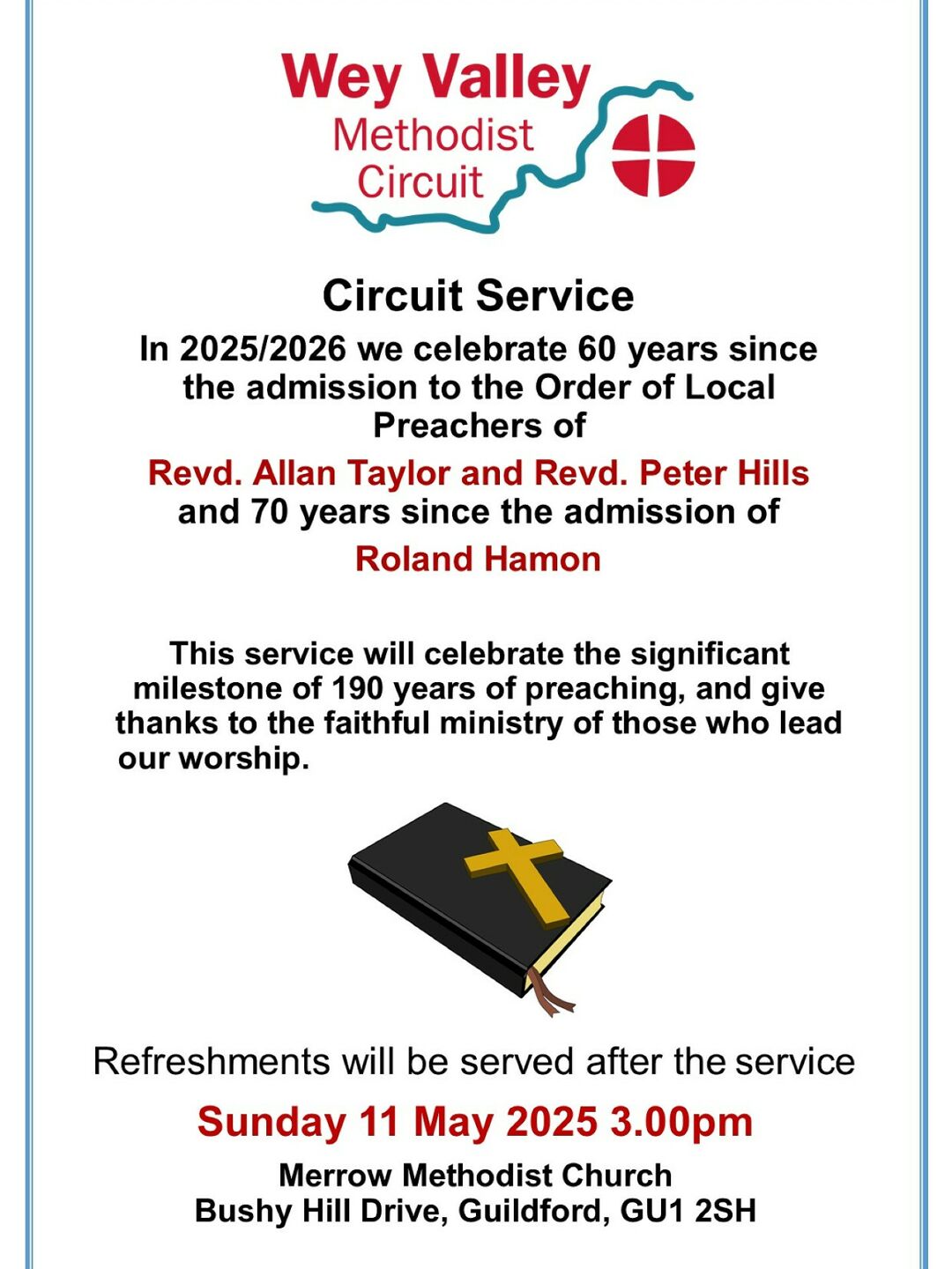 Wey Valley Methodist Circuit | Circuit Service, Sunday 11 May