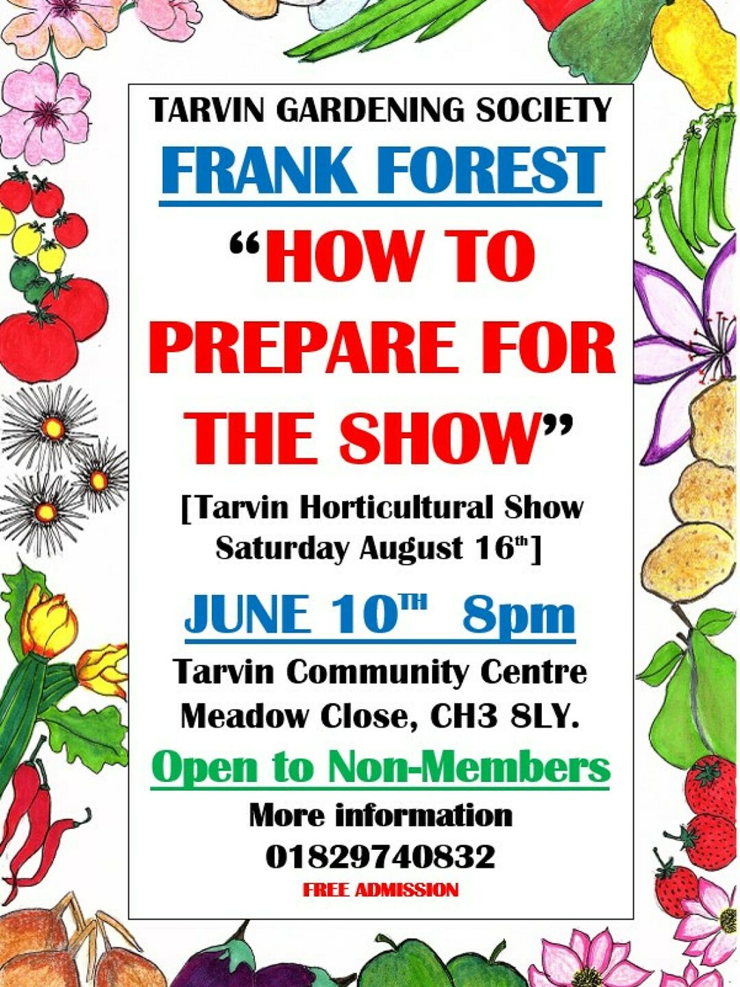 TarvinOnline | TGS - How to prepare for the Tarvin HorticulturalShow